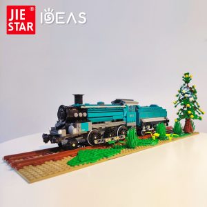 Jiestar 59020 Moc Retro Steam Train Green Locomotive Express - LEPIN ...