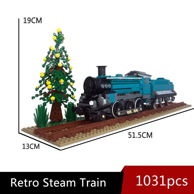Jiestar 59020 Moc Retro Steam Train Green Locomotive Express - LEPIN ...