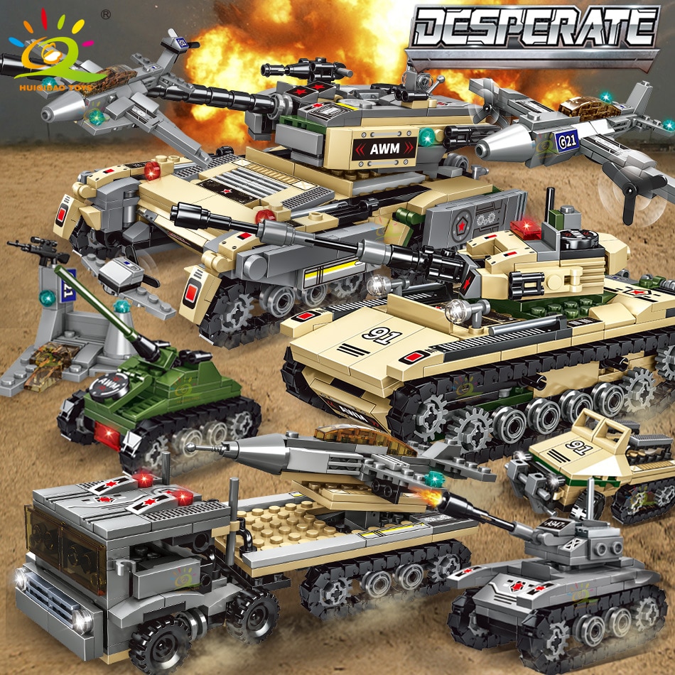 SEMBO Military Main Battle Tank Bricks Heavy Armed Weapon - LEPIN LEPIN ...
