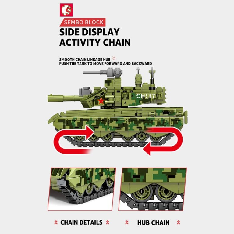 SEMBO Military Main Battle Tank Bricks Heavy Armed Weapon - LEPIN LEPIN ...